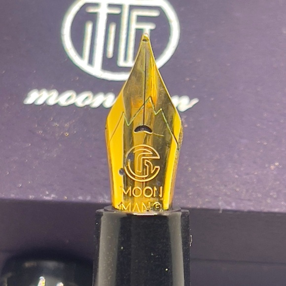 Moonman | Other | Moonman M8 Black Acrylic With Silver Flakes Gold Fine ...